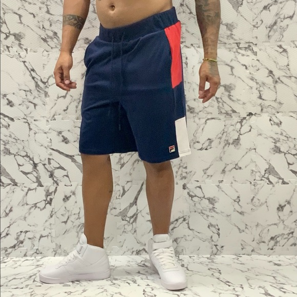Fila | Shorts | Mens Fila Navy Red White Short | Poshmark